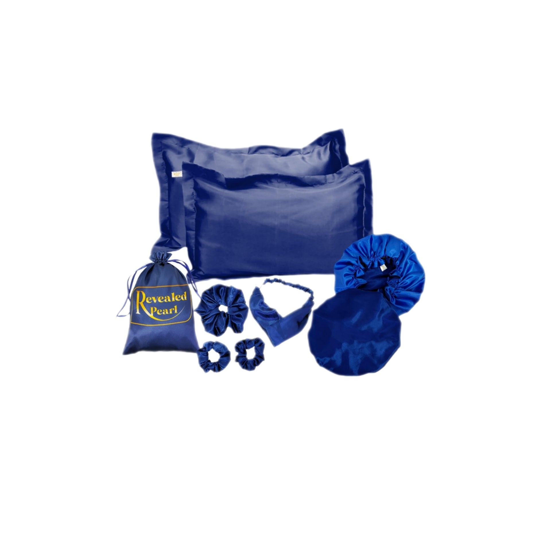 Natural hair essentials satin accessories set with adjustable and reve ...